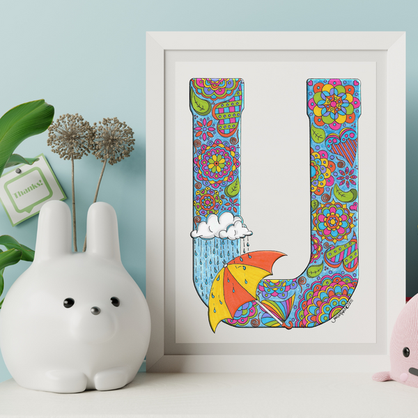 Letter U Printable Art – Jackie Wall Studio